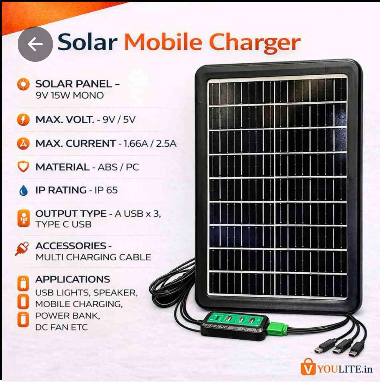 Solar Mobile Charger - Online Shopping Site In India: